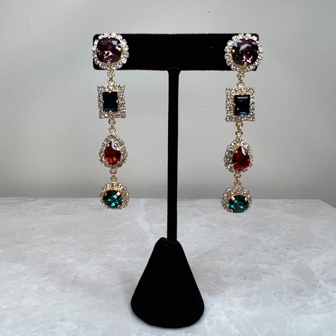 Faye Daniel Designs Emee Austrian Crystal Earring Silver Clear Crystal